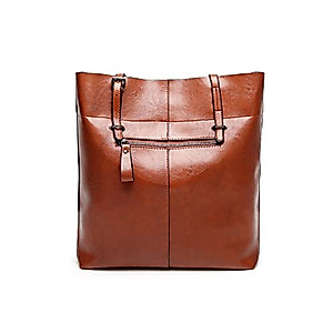 LiGooLif Vintage PU Leather Tote Shoulder Bag for Women Satchel Handbag with Top Handles