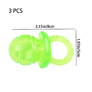 YPWangShengRui 3 Pieces Dog Chew Toys TPR Dog Teething Toys Pacifier Shape Dog Bite Toys for Dogs Indoor and Outdoor Training and Play