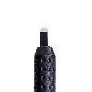 PACK OF 10 - Mellie Microblading Disposable Microblading Pen with Pigment Sponge Disposable Tool For Creating Eyebrows Microblading Supplies (Black, U18 .18mm)