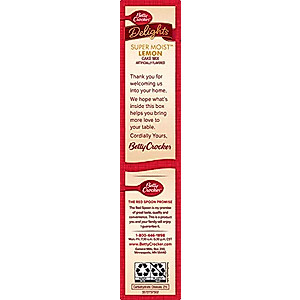 Betty Crocker Delights Super Moist Lemon Cake Mix, 15.25 oz.
