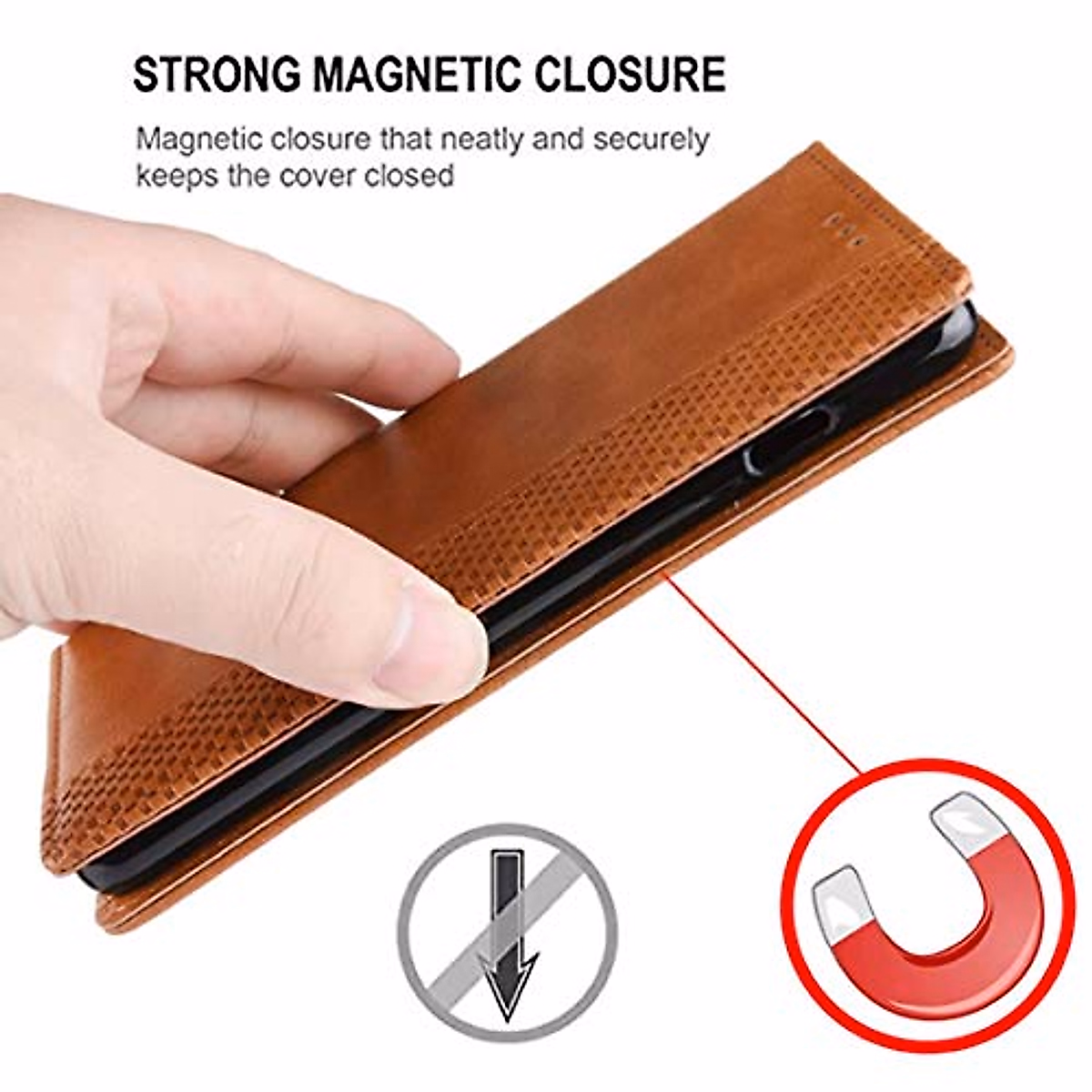 HualuBro Oppo Reno 2 Case, Oppo Reno2 Case, Retro PU Leather Full Body Shockproof Wallet Flip Case Cover with Card Slot Holder and Magnetic Closure for Oppo Reno2 / Reno 2 Phone Case (Brown)
