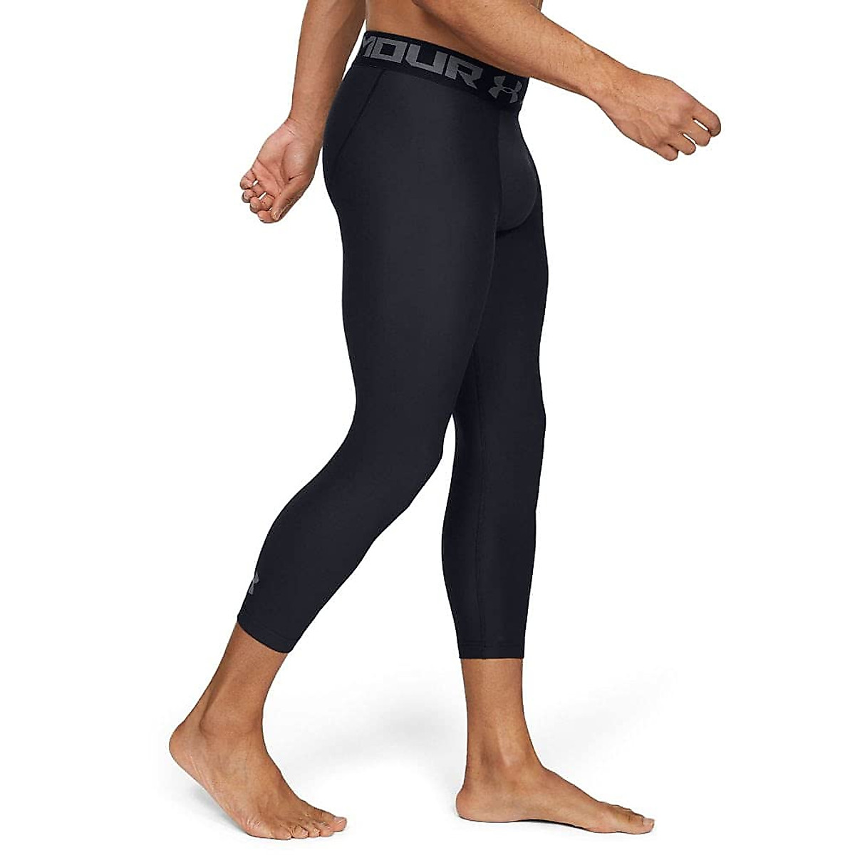 Under Armour Men's HeatGear Armour Compression ¾ Leggings MD Black