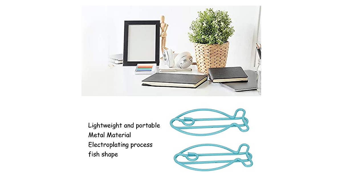 Fish-Shaped Metal Paper Clips for Office and School - Durable & Stylish