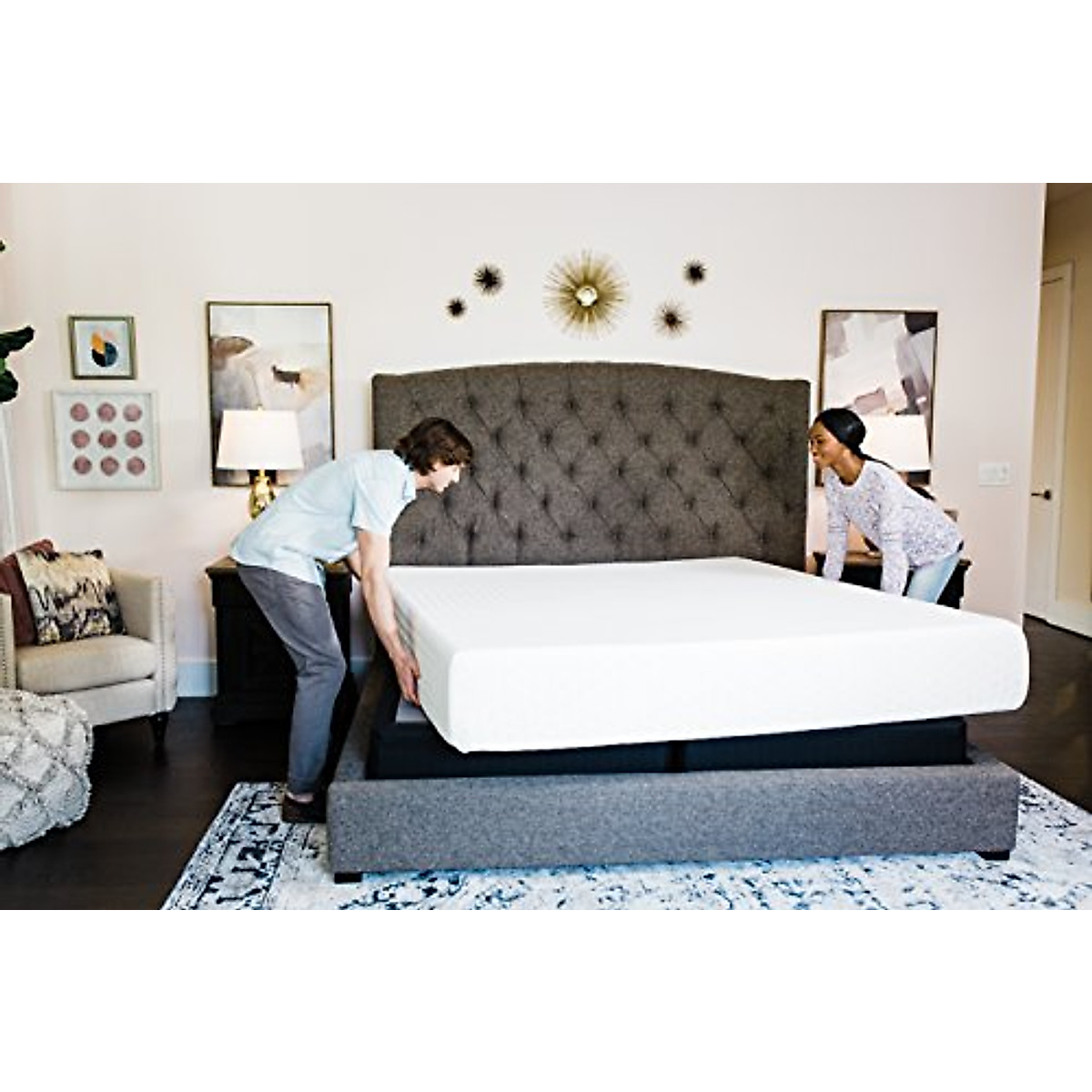 Signature Design by Ashley Chime 12 Inch Medium Firm Memory Foam Mattress, CertiPUR-US Certified, Queen