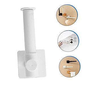 Alipis retractable hook plastic towel rack towel stand hand towel rail Clothes Mounted garment rack heavy duty bathroom towel bar multi hanger white abs wall bracket picture