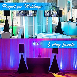 Pyle Universal Lighting Tripod Stand Scrim - Double-Sided DJ Speaker; Light Stand Skirt Cover with Hook and Loop; Bag Made from Stretchable Lycra Spandex; Fit Stands Up to 75” x 43”PSCRIM2B (Black)