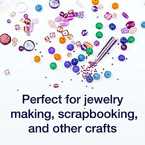 Elizabeth Ward Bead Storage Solutions Clear Plastic Storage Containers (5pc) – Medium – Organize Beads, Jewelry Making and Craft Supplies, Earrings and More – Securely Snaps Shut, 1-3/4” x 2” x 1-1/8”