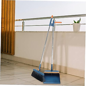 FOYTOKI 1 Set Household Supplies Cleaning Tool Garbage Sweeping Tool Garden Broom Refuse Dustpan Standing Household Broom Cleaning Broom Sweeping Dustpan Broom Dustpan Kitchen Plastic