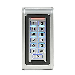 MENGQI-CONTROL Waterproof Metal Keypad Reader Standard North American Strike Lock TCPIP 2 Doors Access Control Systems 110-240V Power Box +RFID Key Fob/Card