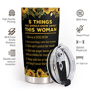 Macorner Gifts For Mom - Dog Mom Gifts For Women & Mothers Day Gifts For Dog Mom - Birthday Gifts for Mom From Daughter Son Dog Lover Gifts Mugs Stainless Steel Tumbler 20oz Christmas Gift For Mom