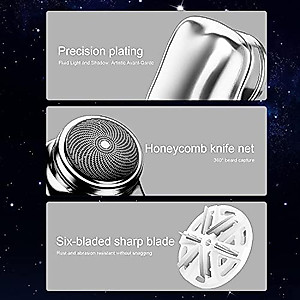 Mini Shave Portable Electric Shaver, 2023 New Upgrade Mini Electric Shavers for Men, Rechargeable Shaver Easy One-Button Use for Home,Car Travel (Black)