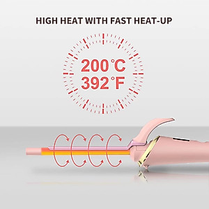 ADTZYLD Curling Iron Curling Wand, Mini Hair Curler for Short Long Hair Crimper 9mm Ceramic Barrel Tight Curls LCD Temperature Display (0.35 Inches)