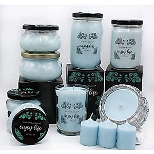 Enlightened Ambience Blue Water Scented Blue Votive Candles 10 Pack