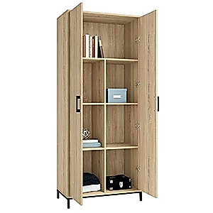 Sauder North Avenue 2-Door Storage Cabinet in Charter Oak, Charter Oak Finish