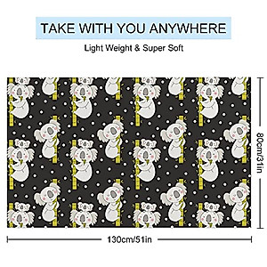 My Little Nest Bath Towels Soft Absorbent Bathroom Towel Cute Koalas Trees Quick Dry Bath Towel Large Shower Towels Lightweight Hand Towels 31" x 51"