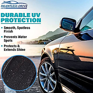 Relentless Drive Car Wax Kit (Gallon) - Wet or Waterless Ceramic Wax & Microfiber Towel - Car Wax Spray Provides The Perfect Ceramic Coating for Cars