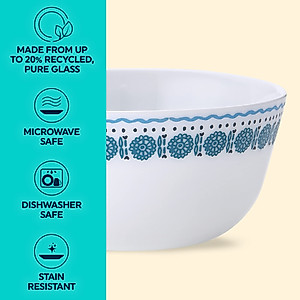 Corelle ED Bowl Set 4pk Med, 4 PIECE, Azure Medallion Classic