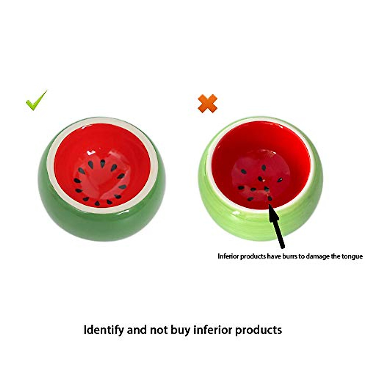 Hamster Food Bowl Ceramic Prevent Being Tipped Over Small Animal Water Dish for Guinea Pig Rodent Gerbil Cavy Hedgehog Feeding Bowl