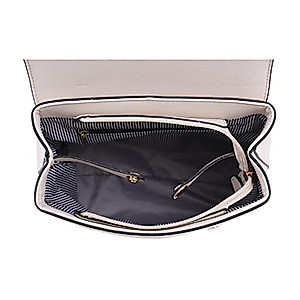 EVVE Faux Leather Small Fashion Backpack Purses For Women Girls Mini Daypack with Matching Wallet | Off white