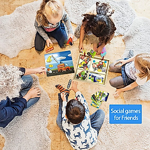 wskvoker 85-Pieces Magnetic Puzzle Drawing Board,Preschool Educational Learning Toys Set for 3 4 5 Year Old Boys Girls,Transportation Cognition Puzzles Travel Toy with Organize Box.