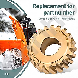 Ohoho 20 Teeth 917-04861 Worm Gear Compatible with MTD, Cub Cadet, Craftsman, Troy-Bilt 40"- 42" Snowblowers 917-04861 917-0528 917-0528A 717-0528A 717-04449