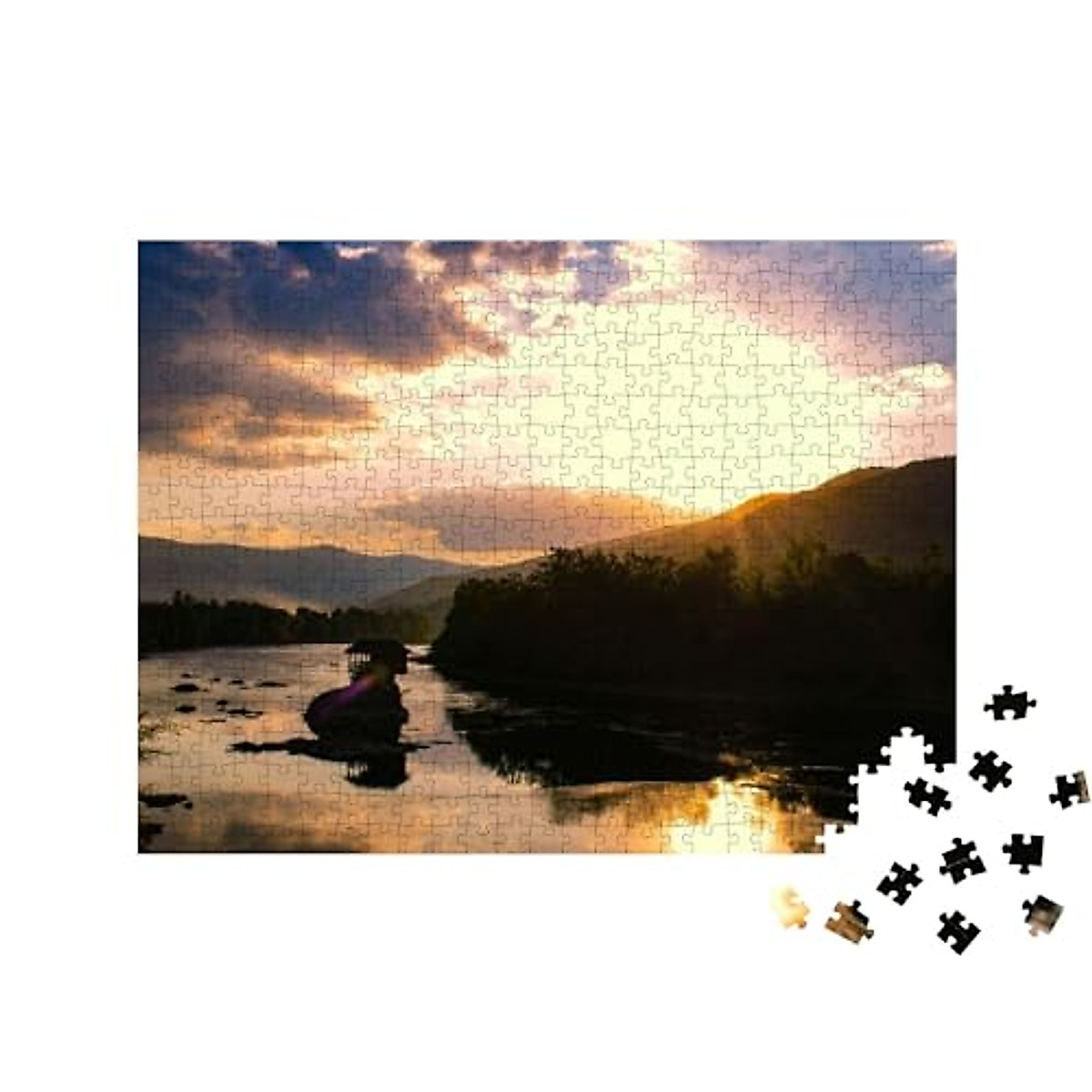 Drina River House in Serbia... Jigsaw Puzzle Jigsaw Puzzle with 500 pieces