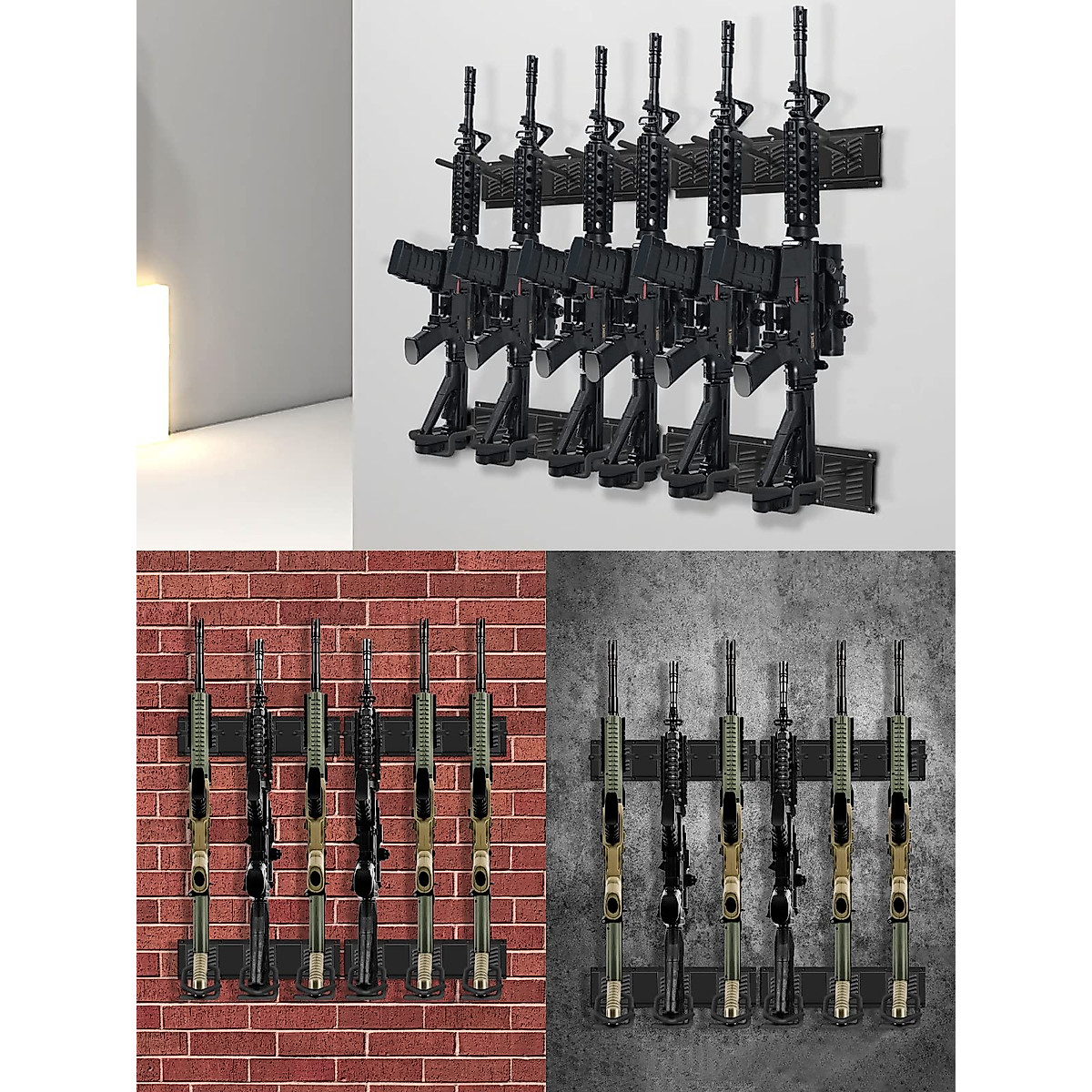 Kadunmina Gun Rack Wall Mount Adjustable Heavy Duty Steel Indoor Gun Racks Holds up to 160lbs Metal Shotgun Rack Indoor Suitable for Rifles Shotguns and Sniper Rifles Adjustable Rifle Storage Holde