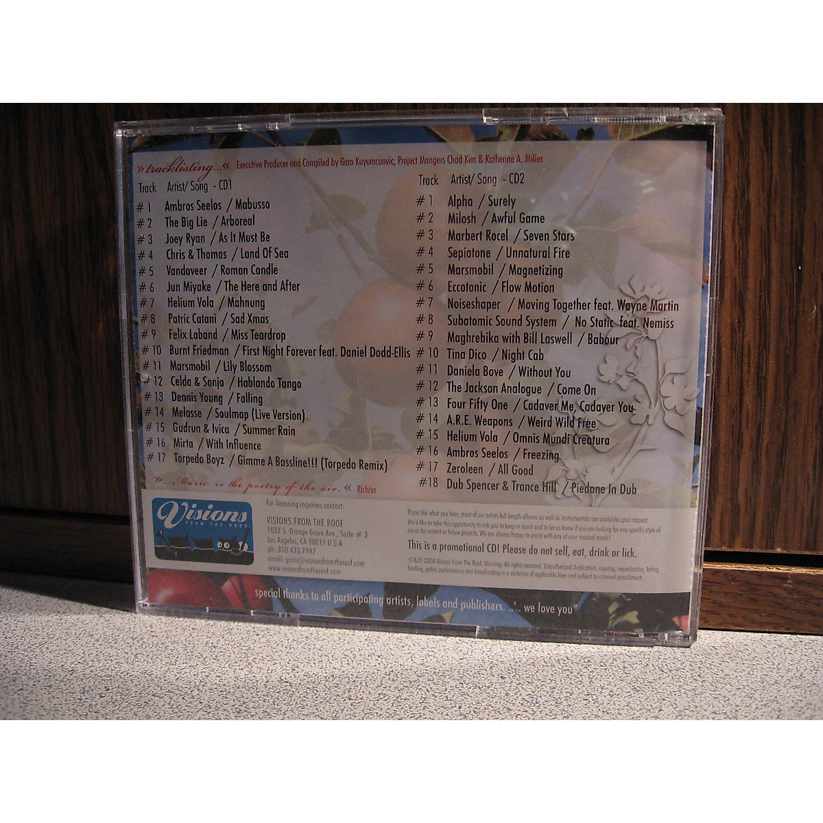 Tempted Love: Compilation One - (18-track 2 Discs)RARE Promo CD Various Artists 2008 Visions From the Roof Records[Audio CD]