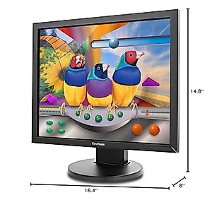 ViewSonic VG939SM 19 Inch IPS 1024p Ergonomic Monitor with DVI and VGA for Home and Office, Black