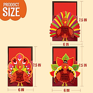 24 Thanksgiving Turkey Cutlery Decorative Utensil Holders for Autumn Fall Party