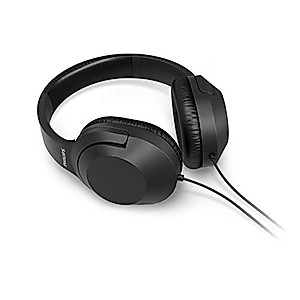 PHILIPS Audio H2005BK/00 Over-Ear Stereo Headphones Wired (2 m Cable, 40 mm Neodymium Drivers, Passive Noise Isolation, Adjustable Headband, Lightweight) Black