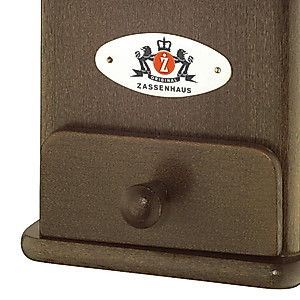 Zassenhaus M040012 Brasilia Beech Wood Manual Coffee Mill, Dunkel Gebeizt, Dark/Chrome