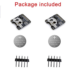 Treedix 2PCS DS1307 Real Time Clock RTC Breakout Board 5V Time Clock Compatible with Arduino