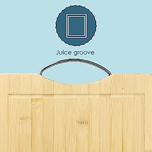 HOME BASICS CB44253 16 inch Bamboo Cutting Board with Handle