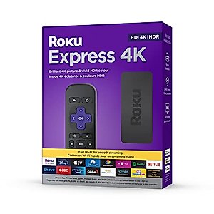 Roku Express 4K 2022 | Streaming Media Player HD/4K/HDR with Smooth Wireless Streaming and Roku Simple Remote with TV Controls, Includes Premium HDMI Cable