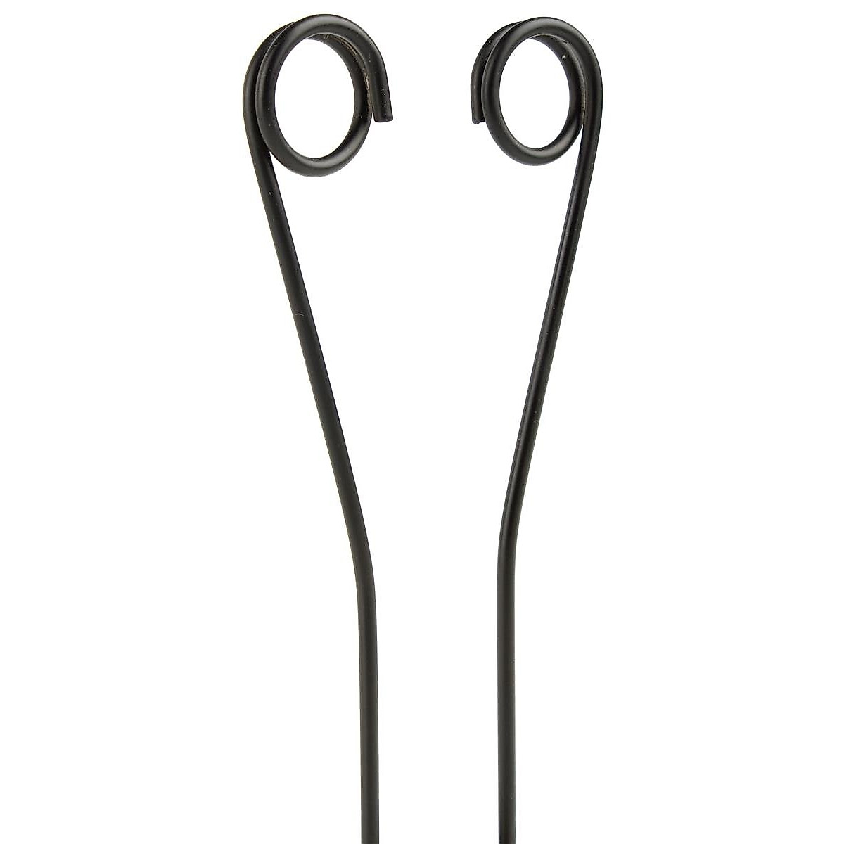 Set of 24, Dual Coil Place Card Holders with Square Metal Base, Felt Bottom, 6.5"h Memo Clips for Tabletop - Black Metal