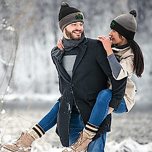 Speedy Pros Pom Pom Beanies for Women Riding Lawn Mower A Embroidery Skull Cap Lawnmowers Winter Hats for Men Acrylic 1 Size Red Design Only