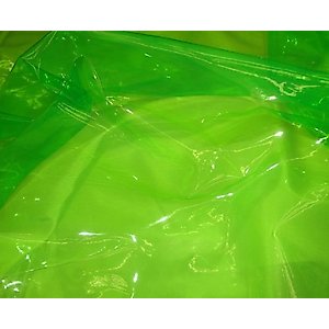 luvfabrics Green 10 Gauge Tinted Plastic Vinyl Tinted 54 Inch Wide Fabric by The Yard Ships Rolled