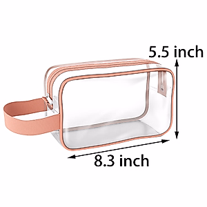 Axe Sickle 4 Pack Clear Cosmetics Bag Waterproof Plastic Organizer Bag with Zipper Portable Clear Makeup Cosmetic Bag for Travel Bathroom Toiletry Organizer