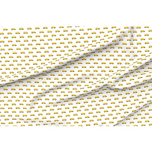 Spoonflower Fabric - Sweet American School Bus Back Fashion Kids Yellow Car Teacher Room Printed on Petal Signature Cotton Fabric Fat Quarter - Sewing Quilting Apparel Crafts Decor