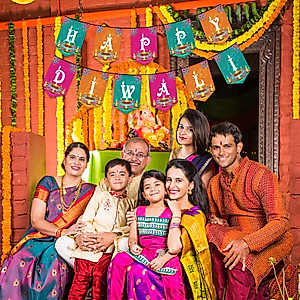 Crazy Night Happy Diwali Banner, Funnlot Diwali Decorations Deepavali Decorations Mother Laxmi Happy for Festival of Lights Party Banner