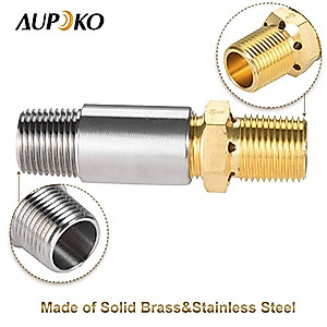 Aupoko Liquid Propane Gas Fire Pits 1/2" Air Mixer Valve, LP Mixer Valve with High Capacity 150K BTU and Stainless Steel, 1/2" Female and Male Thread, Fits for Outdoor DIY Propane Fire Pit