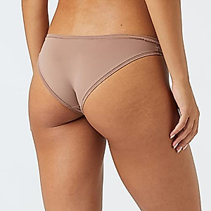 Amazon Essentials Women's Cheeky Brazilian Underwear, Pack of 6, Black/Dusted Pearl, Large