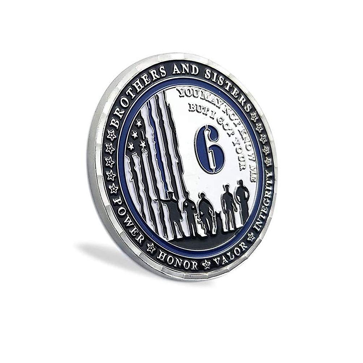 Thin Blue Line Police Officer Challenge Coin I Got Your 6
