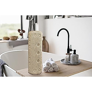 Splash Home Deluxe Softee Bathtub Mat, Non-Slip Extra-Long Shower Mat with 58 Suction Cups and Drain Holes Bath Mat for Tub, 36 L x 17 W, Machine Washable, PVC Foam - Taupe, Twin XL