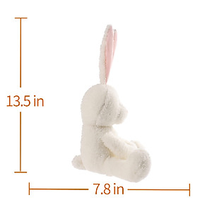Apricot Lamb Toys Plush White Rabbit Bunny Stuffed Animal Soft Cuddly Perfect for Child 14 Inches
