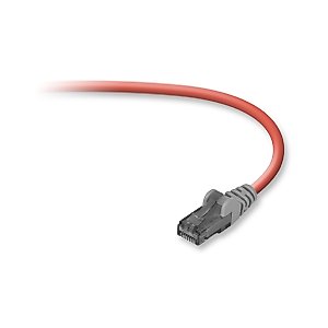Belkin 3' Cat6 Crossover RJ-45M Cable, Red (A3X189-03-RED-S)