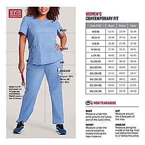 Dickies EDS Signature Women Scrubs Top V-Neck Plus Size DK880, 2XL, Black