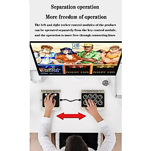 ipega PG-9221 Arcade Stick PC Street Fighter ps4 Arcade Stick Rocker whit TURBO one button continuous sending, MACRO programming for PS4/PS3/N-Switch/PC(windows 7/8/10)