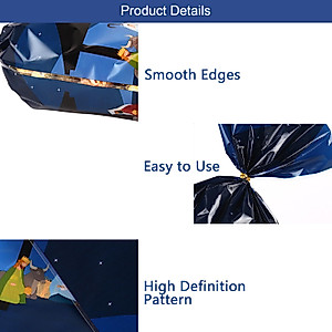 sorkwo 100 Pcs Eid Mubarak Goodie Bags Cellophane Treat Bags Eid Candy Bags for Gifts, Muslim Castle Moon Star Plastic Cellophane for Eid Party Decorations Party Supplies